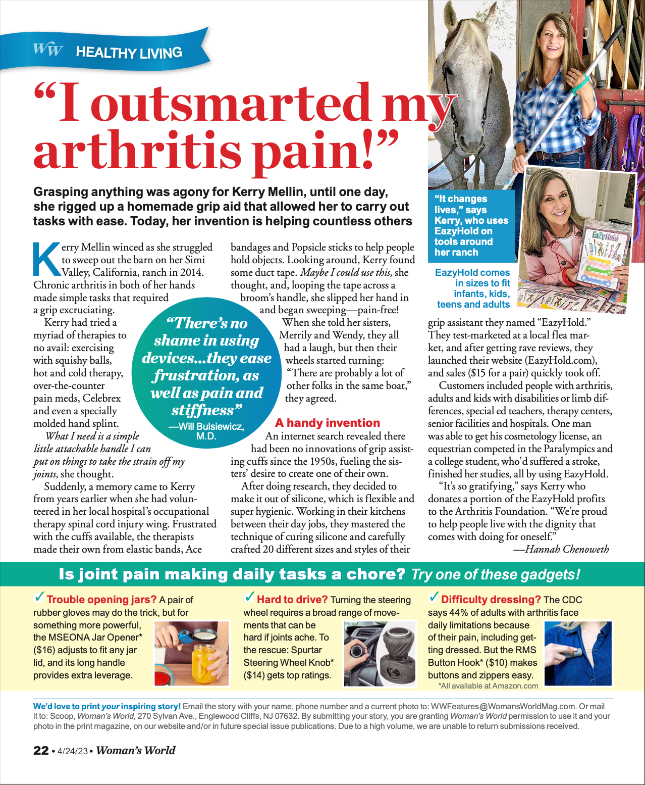 EaZyHold in Woman’s World Magazine