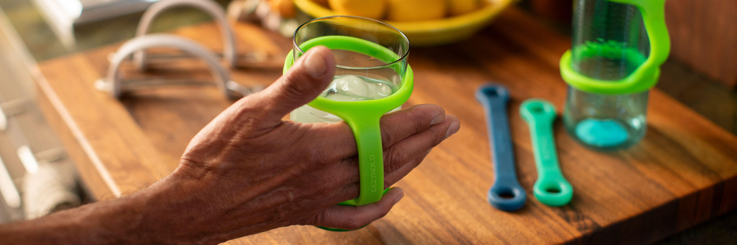 Daily living eating aids and adaptive utensil holders EazyHold