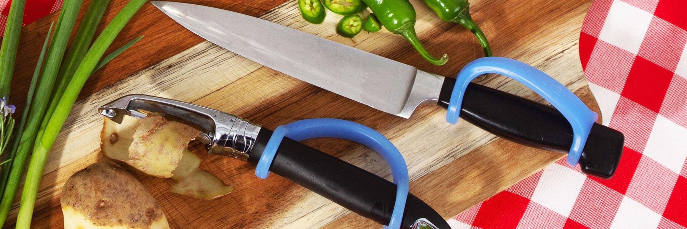 Daily living eating aids and adaptive utensil holders EazyHold