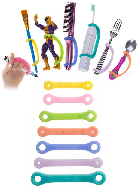 EazyHold Therapist/Teacher 7 Pack - Universal Cuff, Silicone Adaptive